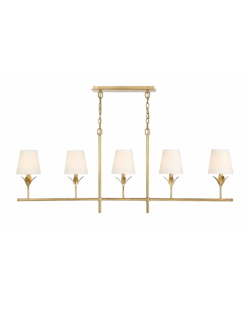 Flourish Linear Chandelier in Gold | Brooke & Lou